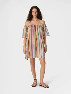 Missoni Short Cover-up In Cotton And Silk With Zigzag Pattern - Multicoloured