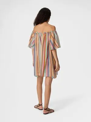 Missoni Short Cover-up In Cotton And Silk With Zigzag Pattern - Multicoloured