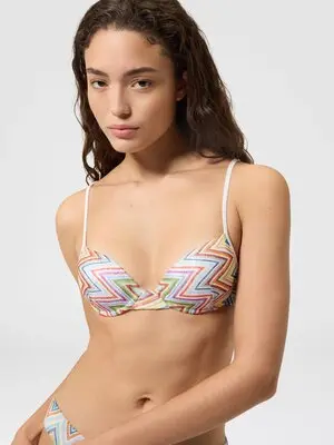 Missoni Zig Zag Printed Fabric Bikini With Balconette Top