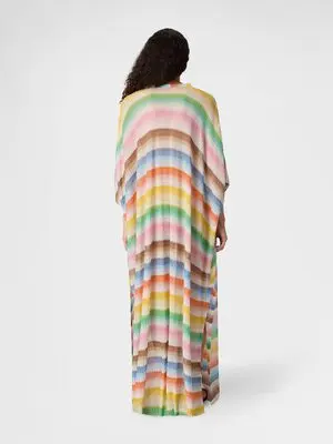 Missoni Long Caftan Cover-up With Dégradé Zigzag Motif