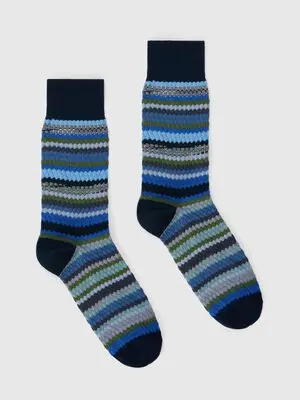 Missoni Mid-length Socks With Waffle Pattern - Multicoloured