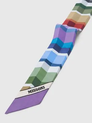 Missoni Pure Silk Multipurpose Headband With Print And Logo