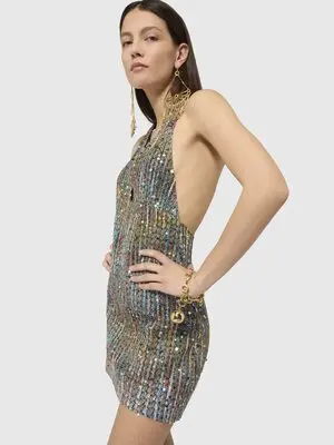 Missoni Mini Dress With Open Back And Sequin Appliqu