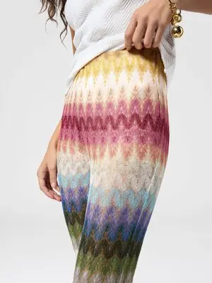 Missoni Flare Viscose Trousers With Dégradé Lace Motif