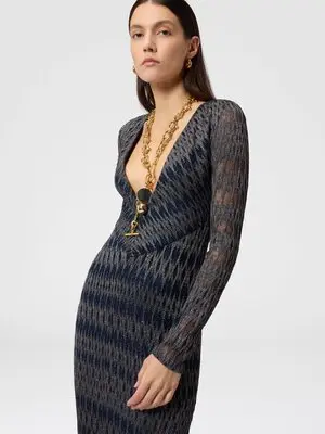Missoni 3d Diamond Mixed Viscose Gown