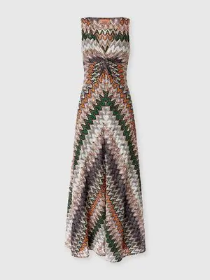 Missoni Sleeveless Gown With Tie Neckline
