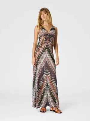 Missoni Sleeveless Gown With Tie Neckline