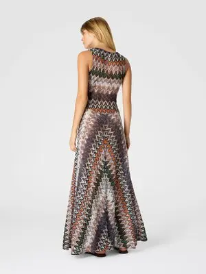 Missoni Sleeveless Gown With Tie Neckline