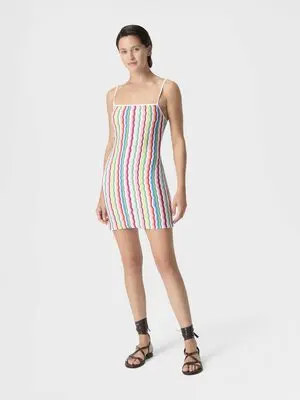 Missoni Mini Cover-up Dress In Terry Cloth With Zigzag Print - Multicoloured