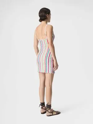 Missoni Mini Cover-up Dress In Terry Cloth With Zigzag Print - Multicoloured