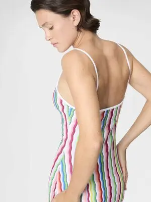 Missoni Mini Cover-up Dress In Terry Cloth With Zigzag Print - Multicoloured