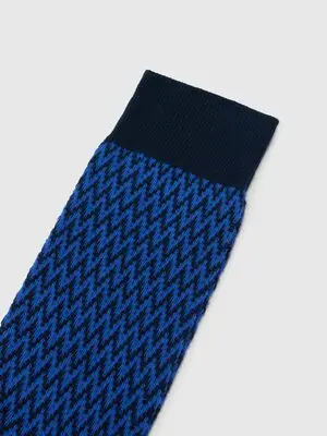 Missoni Mid-length Cotton-blend Socks With Zigzag Pattern
