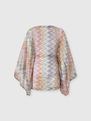 Missoni Short Cover-up Caftan With Batwing Sleeves - Multicoloured