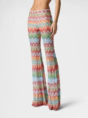 Missoni Flared Trousers In Floral-pattern Viscose
