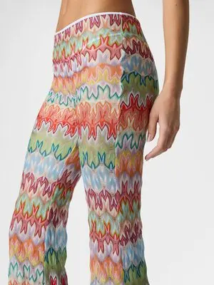 Missoni Flared Trousers In Floral-pattern Viscose