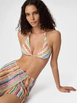 Missoni Mini Skirt In Printed Zigzag Tulle