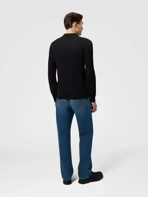 Missoni Long-sleeve Cotton And Wool Chevron Polo Shirt