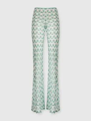 Missoni Flared Trousers In Floral-pattern Viscose