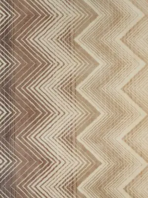 Missoni Marea Bath Mat 100% Cotton With Chevron Pattern 70x160 Cm 1000 Gr/m - Beige