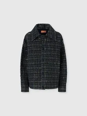Missoni Overshirt With Wave Check Pattern - Blue