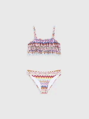 Missoni Bandeau Bikini With Zig Zag Print - Multicoloured