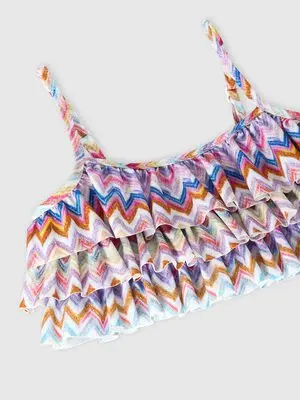 Missoni Bandeau Bikini With Zig Zag Print