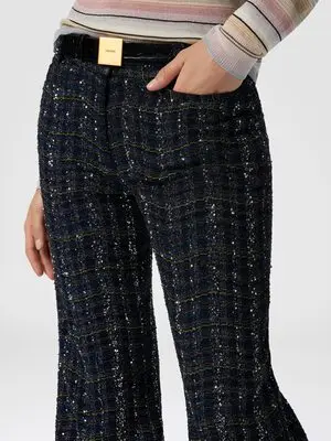 Missoni S Tailored Check And Wave Pattern Trousers