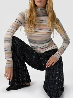 Missoni S Tailored Check And Wave Pattern Trousers