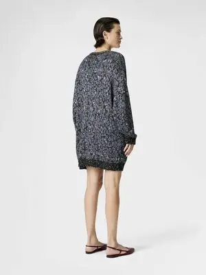 Missoni Oversized Cardigan In An Animal-print Jacquard Knit - Multicoloured