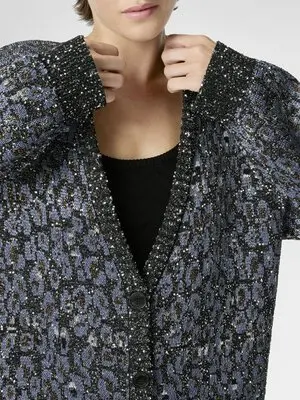 Missoni Oversized Cardigan In An Animal-print Jacquard Knit - Multicoloured