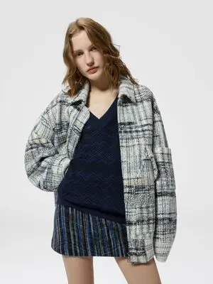 Missoni Oversized Wool-blend Check Bomber - Multicoloured