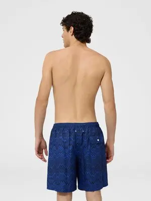 Missoni Long Swim Shorts With Zig Zag Print