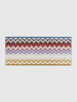 Missoni Marea Bath Mat 100% Cotton With Chevron Pattern 70x160 Cm 1000 Gr/m - Multicoloured