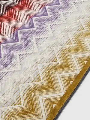 Missoni Marea Bath Mat 100% Cotton With Chevron Pattern 70x160 Cm 1000 Gr/m