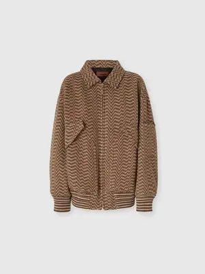 Missoni Bomber Jacket With Irregular Chevron Pattern
