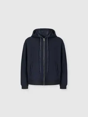 Missoni Cotton Zip-up Hoodie With Insert - Blue