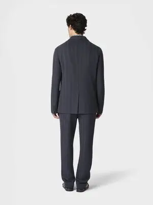 Missoni Single-breasted Blazer In Cotton And Viscose With Tone-on-tone Zigzag Pattern