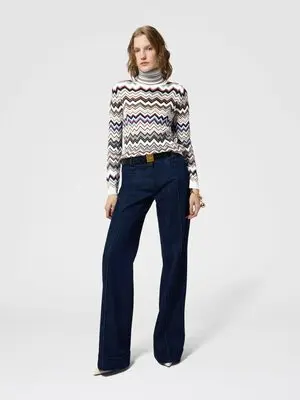 Missoni Zig Zag Wool And Viscose Turtleneck Sweater
