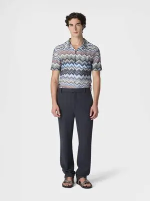 Missoni Classic Cotton And Viscose Zigzag Trousers