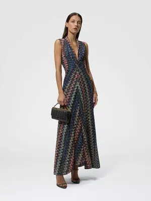 Missoni Long Lace Dress With Knot Detail