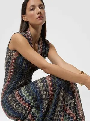 Missoni Long Lace Dress With Knot Detail