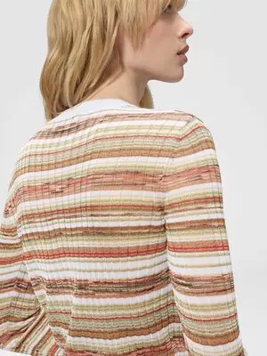 Missoni Ribbed Striped Viscose-blend Cardigan