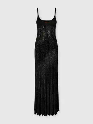 Missoni Sleeveless Mixed Viscose Lamé Gown With Sequins