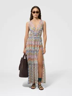 Missoni Long Zig Zag Tulle Cover-up Dress