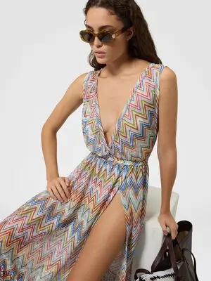 Missoni Long Zig Zag Tulle Cover-up Dress