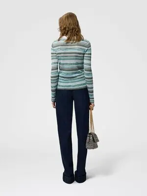 Missoni Ribbed Striped Viscose-blend Cardigan