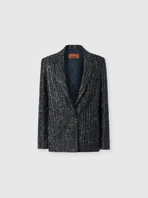 Missoni Striped Lamé Knit Blazer
