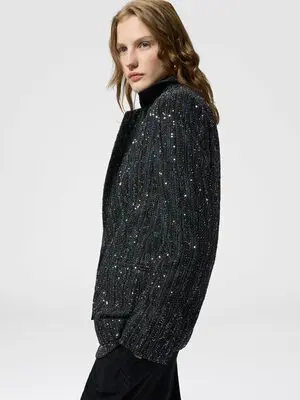 Missoni Striped Lamé Knit Blazer