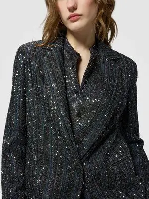 Missoni Striped Lamé Knit Blazer
