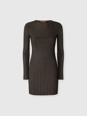 Missoni Ribbed Viscose Lamé Mini Dress
